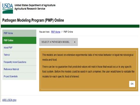 Microbiología Predictiva Pathogen Modeling Programpmp Online