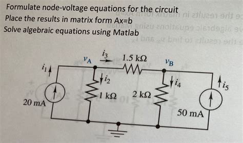 solved formulate node voltage equations for the circuit s