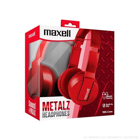 Auriculares Cableados Maxell Rojo