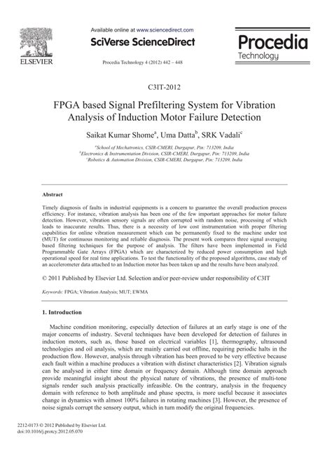 pdf fpga based signal prefiltering system for vibration analysis of