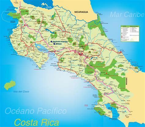 Printable Map Of Costa Rica