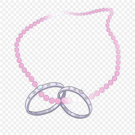 발렌타인 데이 반지 일러스트 손으로 그린 그림 핑크색 목걸이 발렌타인 핑크색 목걸이 반지 Png 일러스트 및 Psd 이미지 무료 다운로드 Pngtree