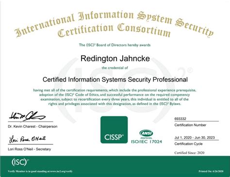 Redington Jahncke Ii Cissp I Gcsa I Gcih I Csap On Linkedin Cissp
