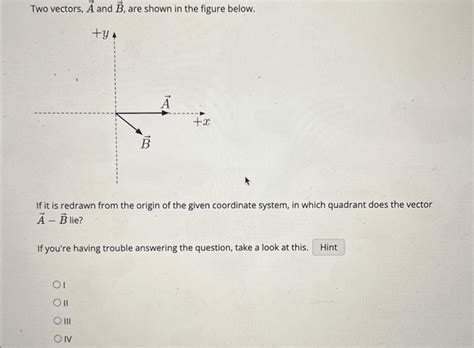Solved Two Vectors A And B Are Shown In The Figure Below Chegg Com