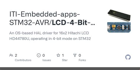 Github Iti Embedded Apps Stm32 Avrlcd 4 Bit Mode An Os Based Hal
