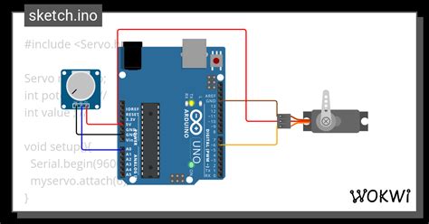 Servo Motor Potentiometer Wokwi Esp32 Stm32 Arduino Simulator