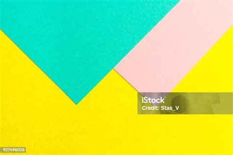 청록색 노란색 분홍색 종이 질감 배경 색상 트렌드 색상 기하학적 종이 배경입니다 부드러운 종이 배경의 화려한 파스텔 색상입니다 0명에 대한 스톡 사진 및 기타 이미지