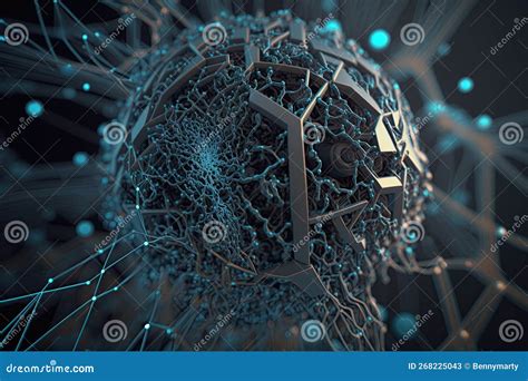 Neural Network Of Electronic Brain Stock Illustration Illustration Of