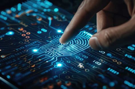 Cyber Defense Encrypted Protection Secure Access Fingerprint Scan