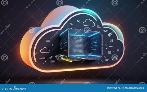 Cloud Backup Storage Technology With A Futuristic Heads Up Display Interface Internet Based