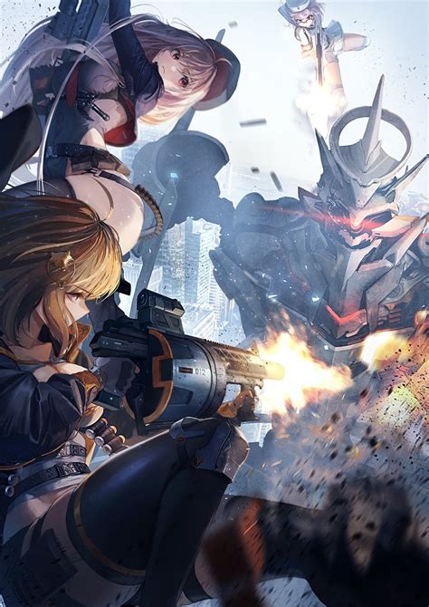 Anis Rapi Neon And Modernia Goddess Of Victory Nikke Drawn By Ggoc Ill Danbooru