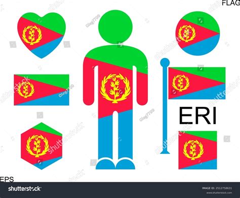 Eritrean Flag Isolated Eritrean Flag On Stock Vector Royalty Free