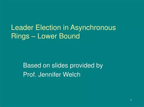 Ppt Leader Election In Asynchronous Rings Lower Bound Powerpoint
