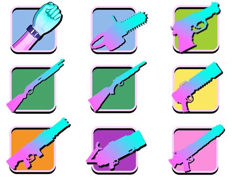 I Combined The Weapon Sprites From Doom 2 With The Weapons Hud Icon From Gta Vice City I Hope I Combined The Weapon Sprites From Doom 2 With The Weapons Hud Icon From Gta Vice City I Hope