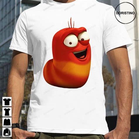 Cute Red Larva Cartoon Awesome Shirts