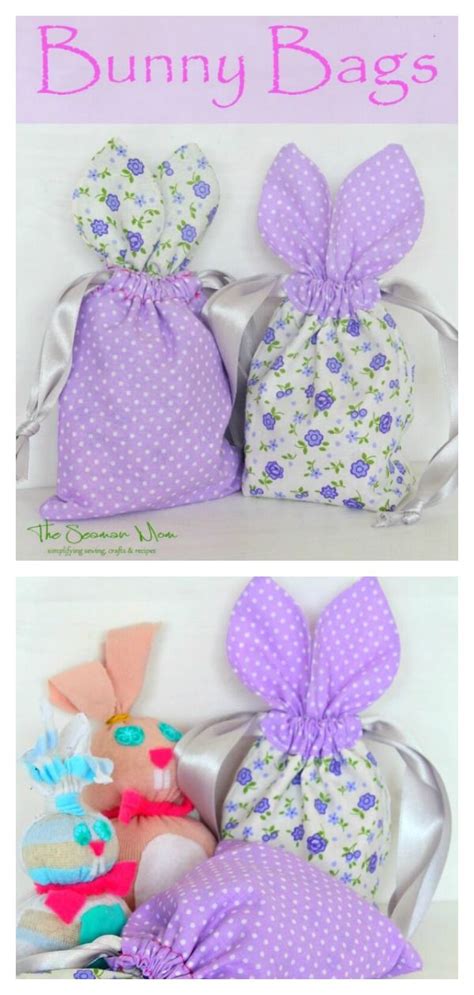Drawstring Bunny Bags Free Sewing Pattern Sewing Patterns Free Bunny Bags Free Sewing
