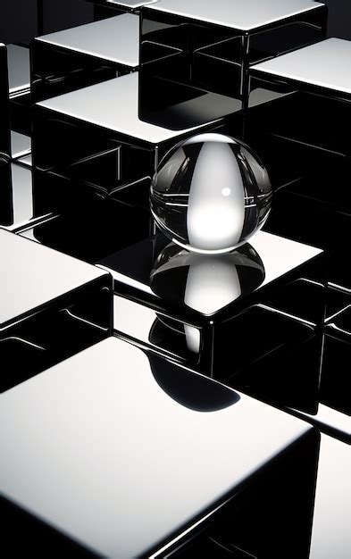 3d Rendering Of Abstract Black And White Background Ai Generated Image