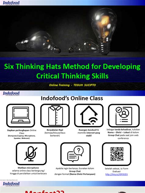 Materi Training Six Thinking Hats Method For Developing Critical Thinking Skills Pdf