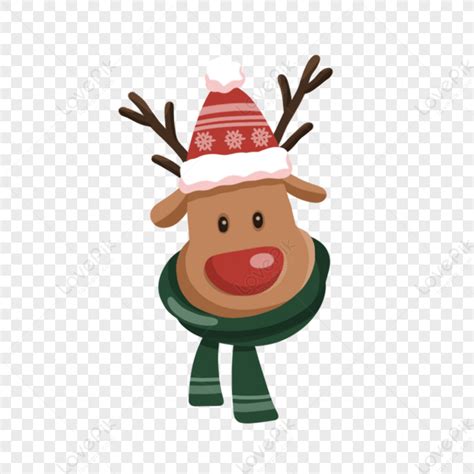 크리스마스 일러스트 밤 겨울 순록 뿔미소새해 일 Png 일러스트 무료 다운로드 Lovepik