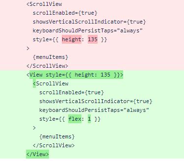 Menu Height Problem In Ios Issue Callstack React Native Paper GitHub