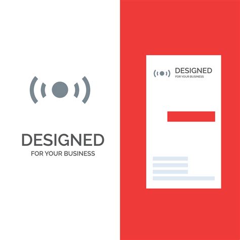 Basic Essential Signal Ui Ux Grey Logo Design And Business Card