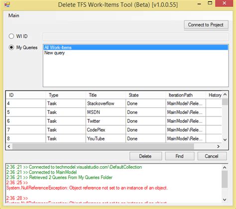 Delete TFS Work Items Visual Studio Marketplace