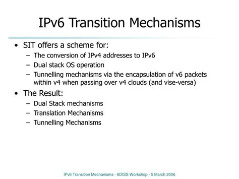 PPT IPv6 Transition Mechanisms Their Security And Management PowerPoint Presentation ID 524029