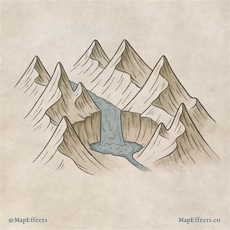 How To Draw Waterfalls On Your Fantasy Maps Map Effects