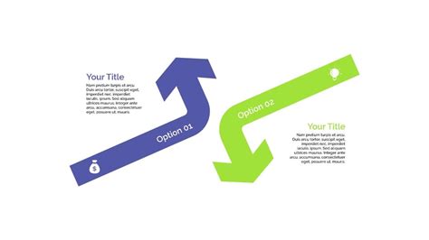 Two Arrows Pointing In Opposite Directions To Each Other Google Slides Theme And Powerpoint