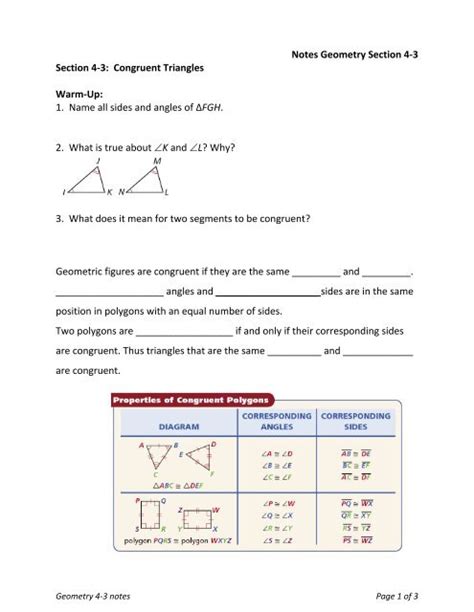 Notes Geometry Section 4 3 Section 4 3