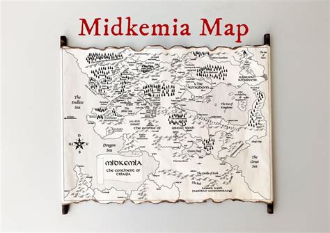 Midkemia Map Scroll Riftwar Cycle Raymond E Feist Handmade In 2025