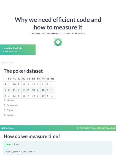 Optimizing Python Code With Pandas Chapter1 Pdf