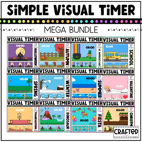 Year Round Visual Timer Countdown Classroom Management Tool Mega Bundl