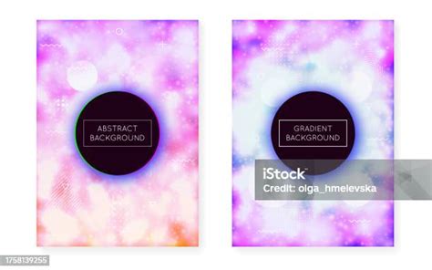 무지개 모양 단순 점 멤피스 플라이어 블루 소프트 프리젠테이션 그라디언트 유체 기하학적 디자인 레트로 자외선 매거진 매직 포스터 보라색 무지개 모양 0명에 대한 스톡 벡터