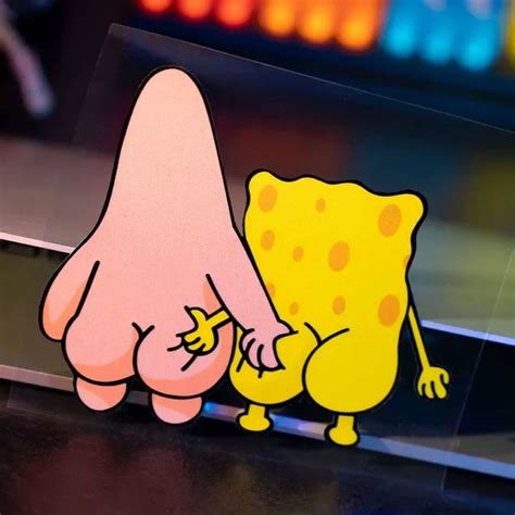 Funny Cartoon Car Decal Sticker Sponge Bob Patrick Grabbing Butt