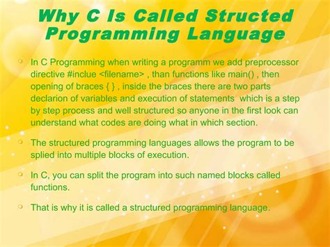 C Programming Presentation For University PPT