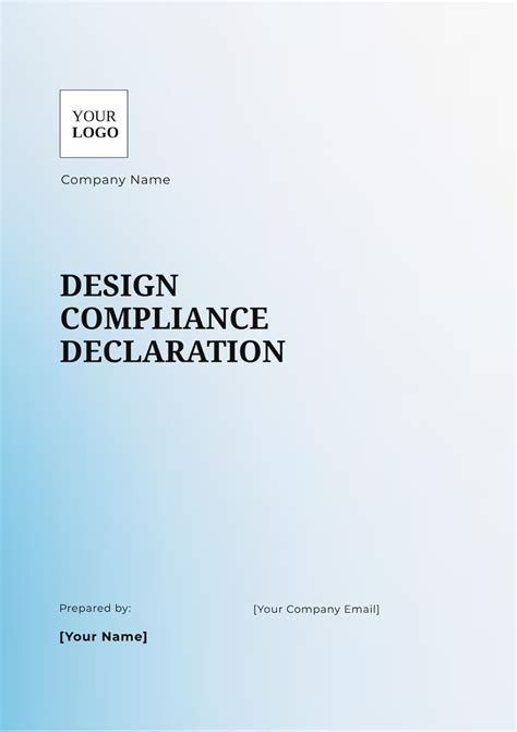 Free Declaration Of Compliance Template Edit Online And Download