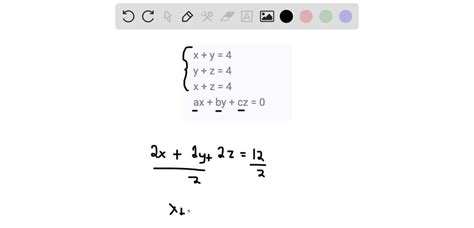 solved find values of a b and c if possible such that the system