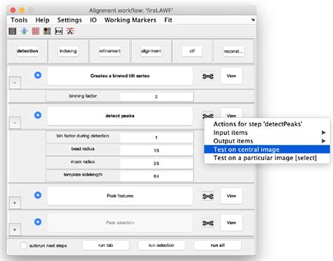 walkthrough on gui based tilt series alignment dynamo