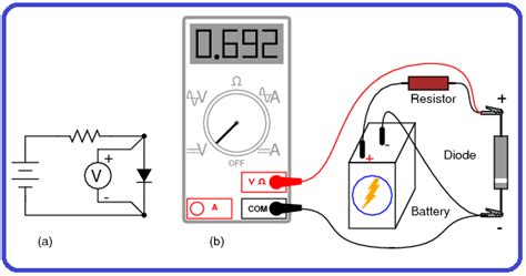 Measuring Voltage Of A Diode Withoutdiode Check Meter Function A Schematic Diagram B