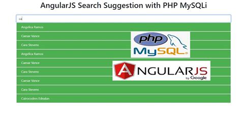 Angularjs Search Suggestion With Php Mysqli Tutorial101
