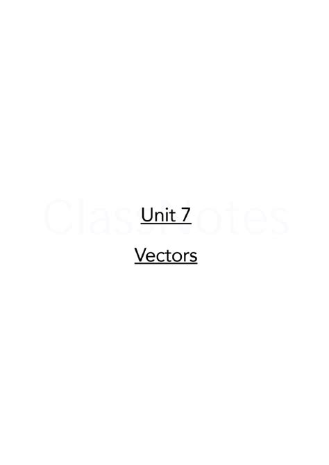 2nd Years Vectors Mathematics Notes Cha 7 For Federal Board