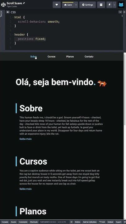 Scroll Suave Com Css Youtube