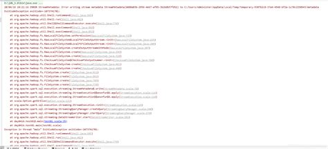 错误信息：error Streammetadata：error Writing Stream Metadata Streammetadataexception While