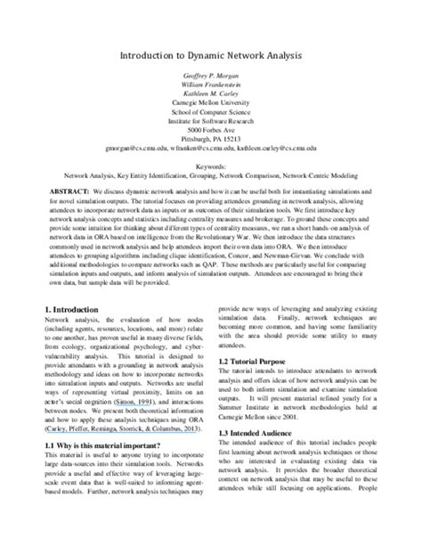 pdf introduction to dynamic network analysis