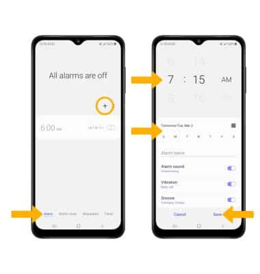 Samsung Galaxy A12 SM A125U Date Time Alarm AT T