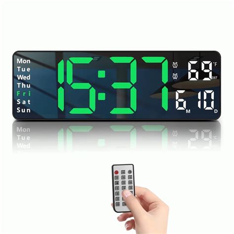 Buy Sygnius Digital Wall Clock 16” Digital Clock Large Display Dual