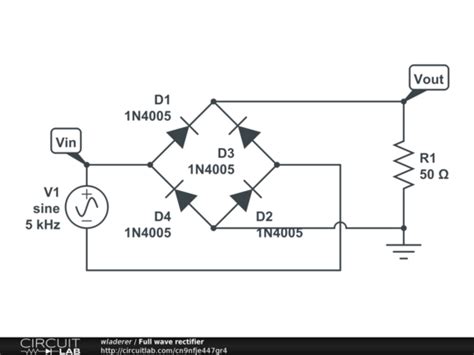 Full Wave Rectifier Circuitlab Full Wave Rectifier Circuitlab