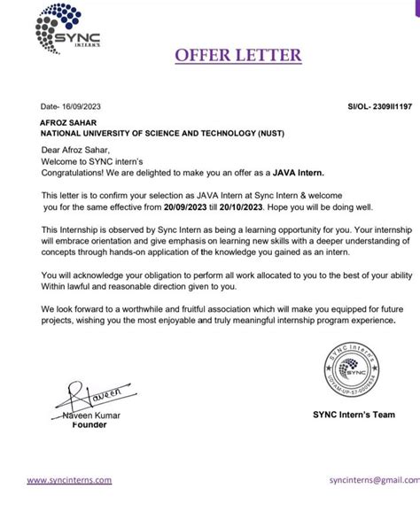 Afroz Sahar On Linkedin Syncintern Javainternship Syncinterns Newbeginnings Careergrowth