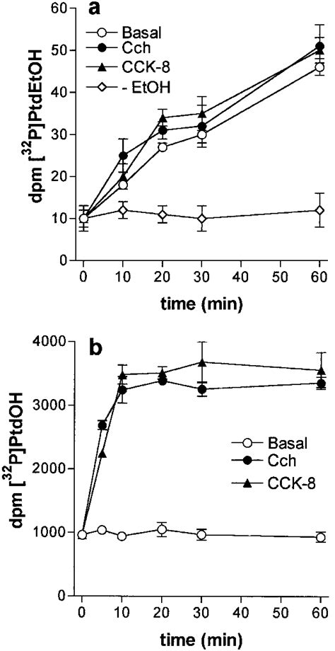 Time Course Of 32 P Phosphatidylethanol A And 32 P Phosphatidate